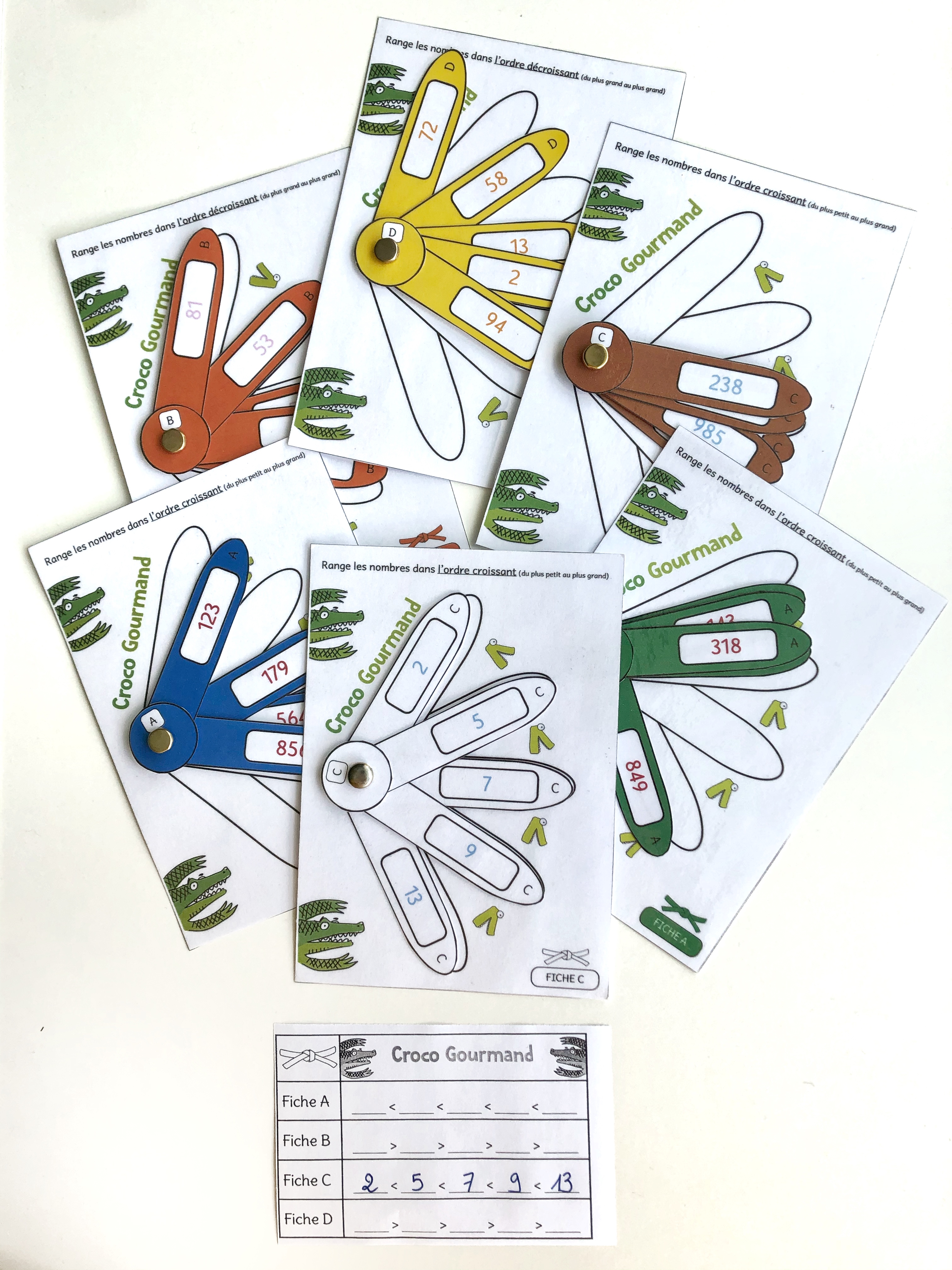 CrocoGourmand – Comparer des nombres – Bac de classe