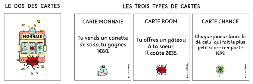 Monnaie BOOM 2 ! – Manipuler des centimes – Bac de classe
