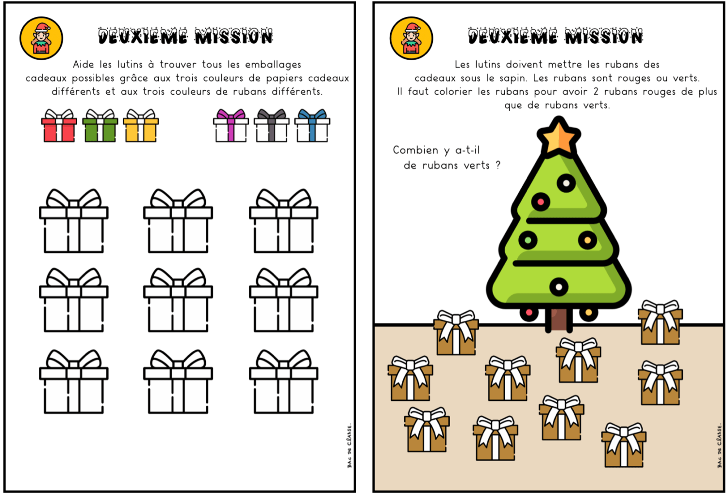 ESCAPE GAME CP/CE1/CE2/CM – Noël – Bac de classe