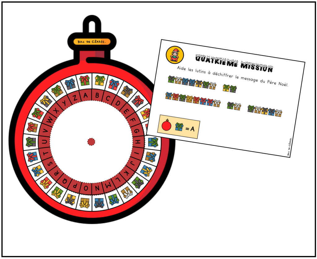 ESCAPE GAME CP/CE1/CE2/CM – Noël – Bac de classe