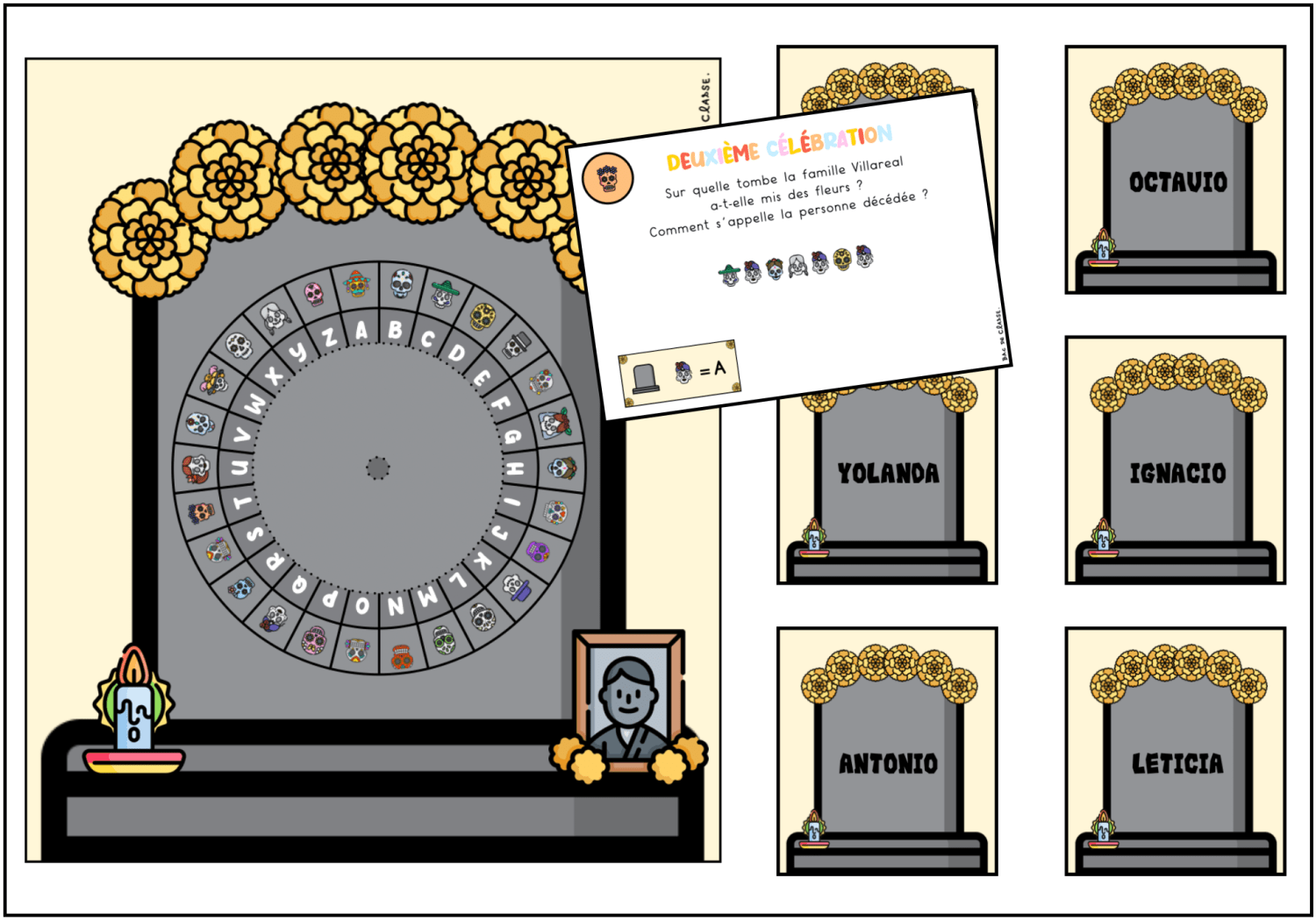 ESCAPE GAME CP/CE1 – Fiesta de los muertos – Bac de classe