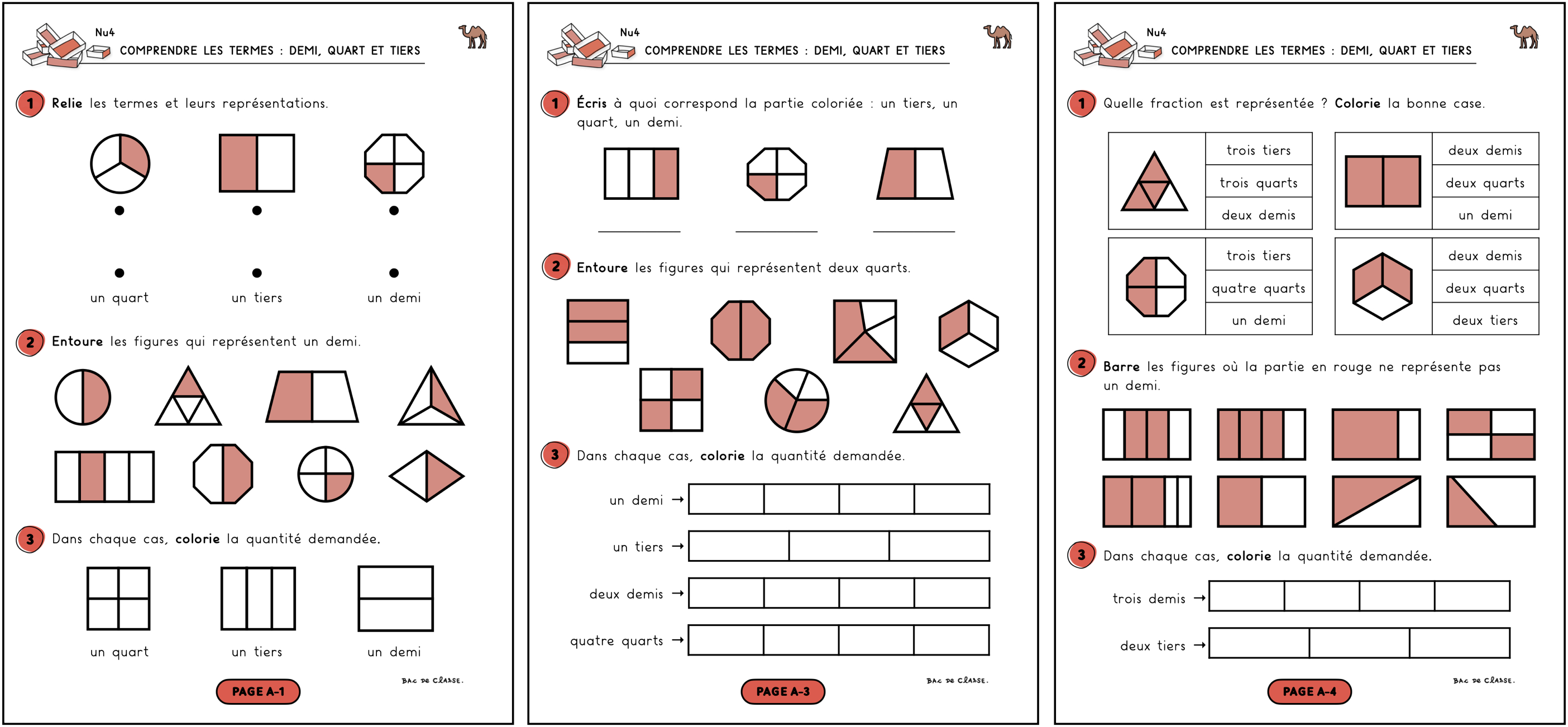 Fractions – Bac de classe