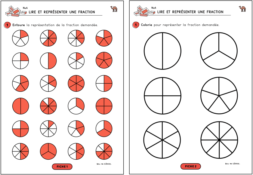 Fractions – Bac de classe